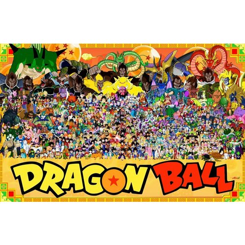 Плакат, постер на холсте Dragon Ball/Драгонболл. Размер 21 на 30 см