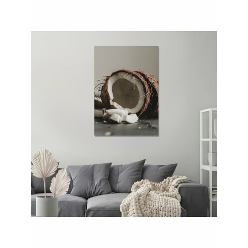 Картина на холсте с подрамником Кусочки кокоса 60х80