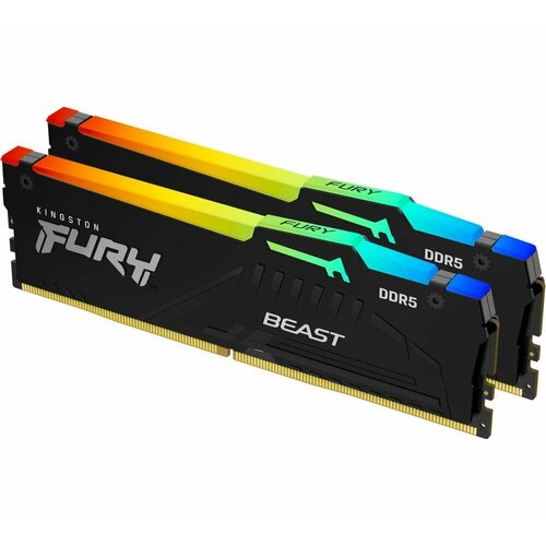 Память оперативная DDR5 Kingston Fury Beast 32GB PC5-41600 DIMM (KF552C40BBAK2-32)