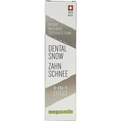 Edel+White / Зубная паста-пена Megasmile Instant Whitening Dental Snow 3in1 Effect Моментальное Отбеливание 50мл 2 шт