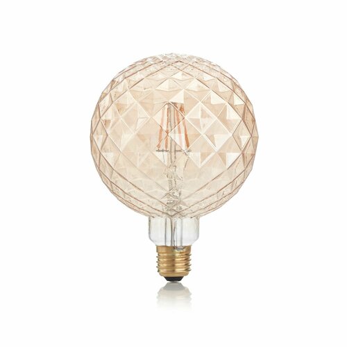 Лампа филаментная ideal lux Globo Vintage Pearl G115 Шар 4Вт 360Лм 1800К CRI80 Е27 230В Янтарь Стекло Не диммируемая 201290.