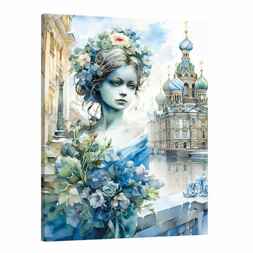 Интерьерная картина 50х70 "Мосты Петербурга"