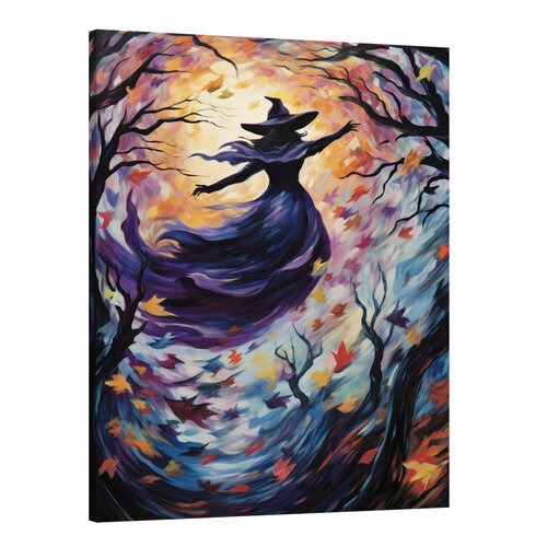 Интерьерная картина 50х70 "Хэллоуин: Загадочная ночь"