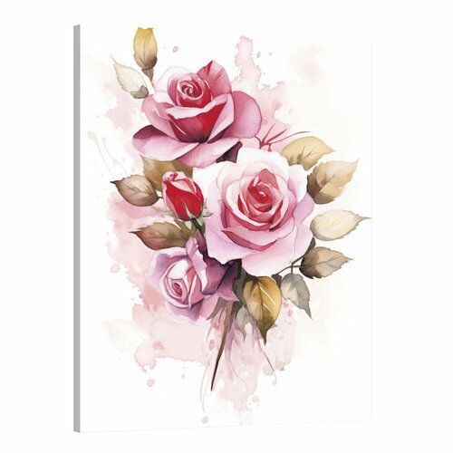 Интерьерная картина 50х70 "Розовые мотивы"