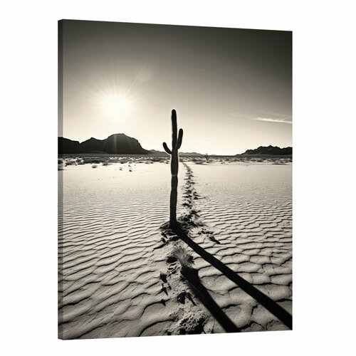 Интерьерная картина 50х70 "Кактус в пустыне"