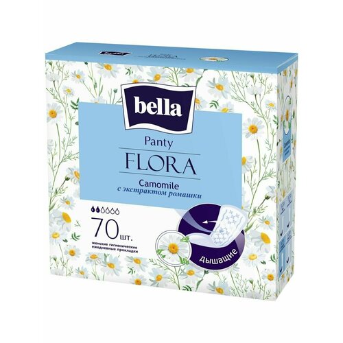 Прокладки ежедневные PANTY FLORA Camomile 70 шт