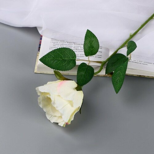 Цветы искусственные "Роза чайная экстра" d-7 см 44 см, белый 10104949