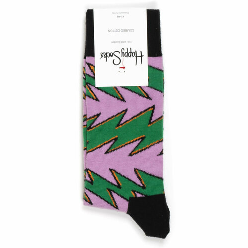 Носки Happy Socks Мужские носки с полосками Happy Socks, размер 41-46, фиолетовый, зеленый