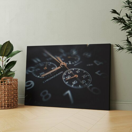Картина на холсте (часы маркетинг наручные zenith chronomaster revival shadow классические) 60x80 см/для интерьера/в комнату/на стену/в подарок