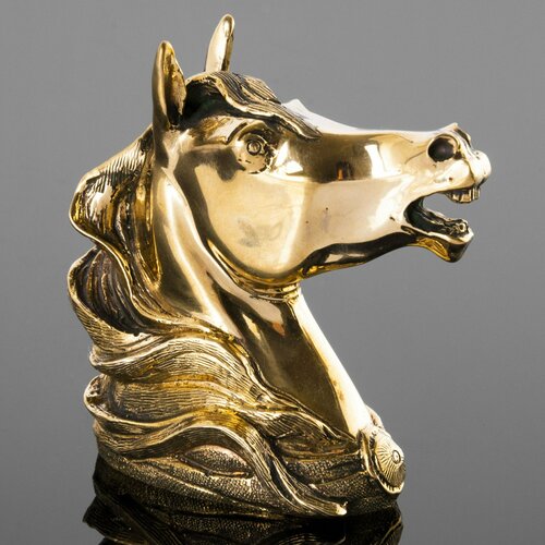 Статуэтка в виде головы лошади, латунь, Западная Европа, 1990-2010 гг.