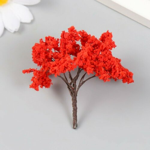 Искусственное растение для творчества пластик "Красный клён" 6х7,3 см