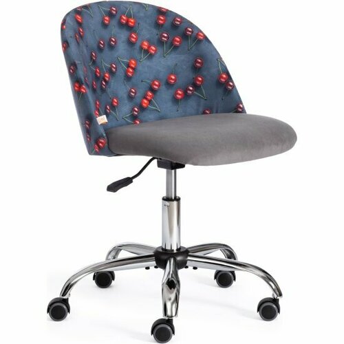 Кресло офисное Tetchair MELODY ткань/флок, серый, Botanica 08 cherry/29