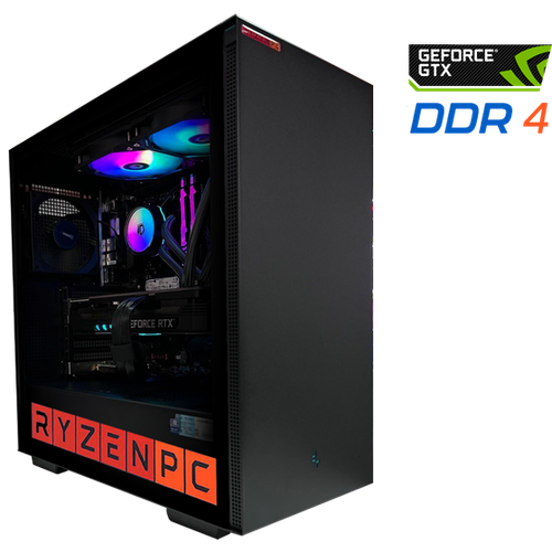 Настольный компьютер RyzenPC HOME 83500505 (AMD Ryzen 5 5500 3.6 ГГц, AMD B450, 16 DDR4, SSD: 1000, NVIDIA GeForce GTX 1650 4 Гб, WI-FI, Без привода, 500 Вт, DeepCool CH510, ОС не установлена)