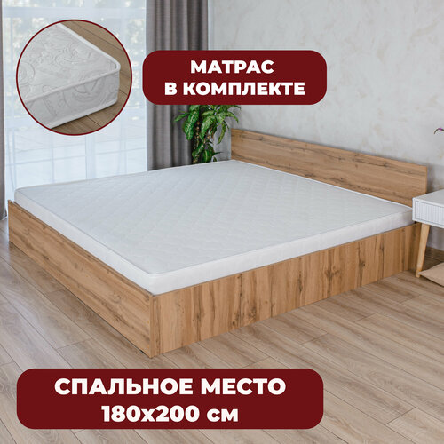 Двуспальная кровать Парма с матрасом Софт, 180х200 см