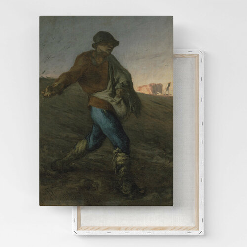 Картина на холсте, репродукция / Жан-Франсуа Милле - The Sower / Размер 30 x 40 см
