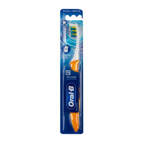 Зубная щетка с батарейным питанием Oral-b Pulsar Pro Expert Medium, оранжевая, 1шт.