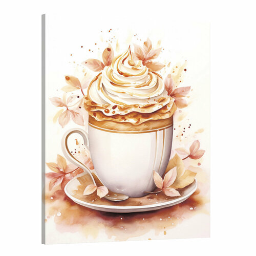 Интерьерная картина 50х70 "Магия кофейной пенки"