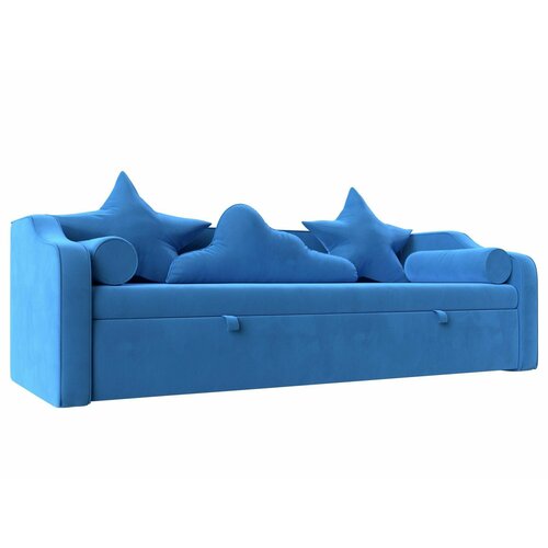 Детский диван-кровать Рико, Велюр голубой