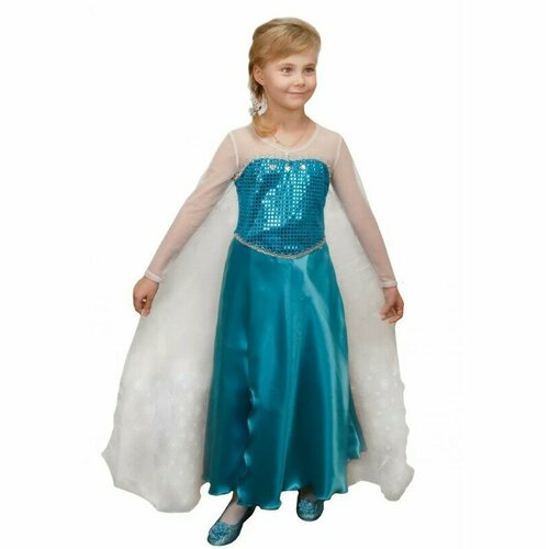 Карнавальный костюм Эльзы Холодное Сердце для девочек рост 128 платье