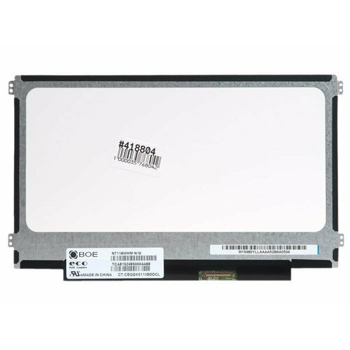 Матрица (экран) для ноутбука 11,6" Slim 40 pin LED 1366x768 (Matte)[NT116WHM-N10] крепление по бокам