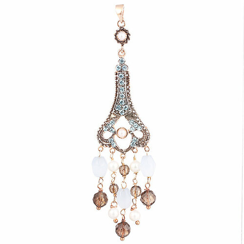 Подвеска ELEMENT47, серебро, 925 проба, халцедон