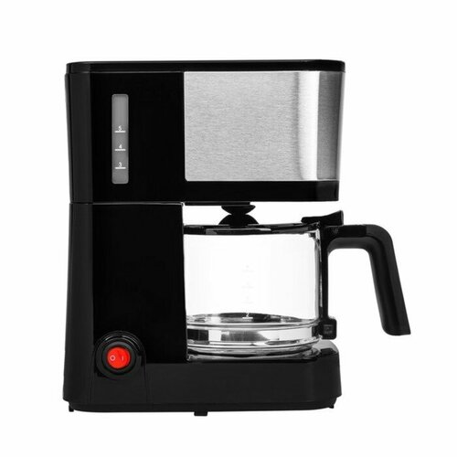 Кофеварка RED Solution RCM-M1528, капельная, 600 Вт, 0.6 л, чёрно-серебристая, цвет чёрный