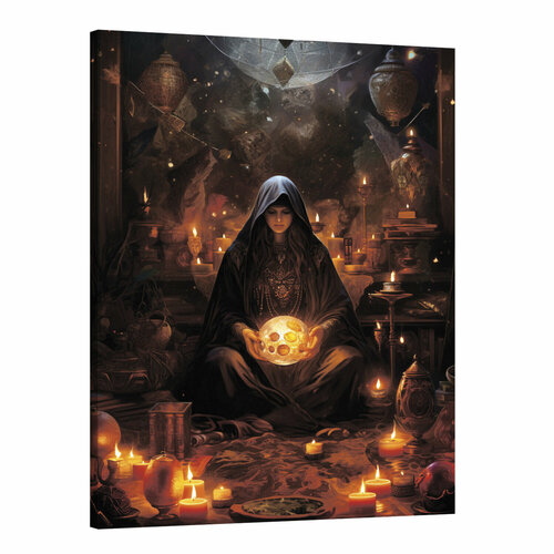 Интерьерная картина 50х70 "Таро: Ключ к сокровенным тайнам Вселенной"