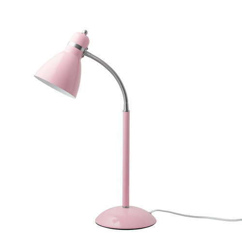 Лампа настольная, E27, цвет розовый глянец