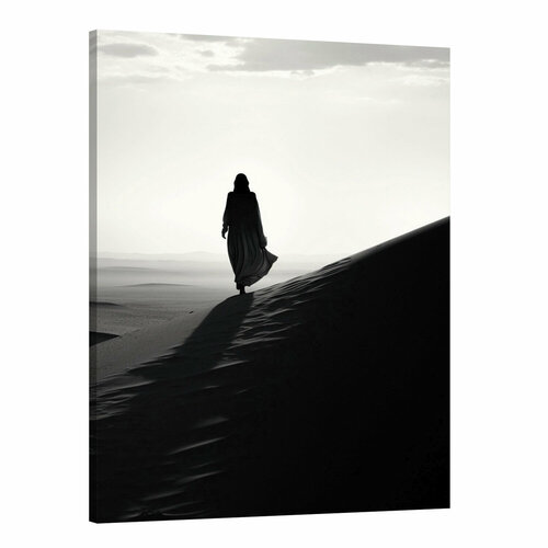 Интерьерная картина 50х70 "Силуэт в пустыне"