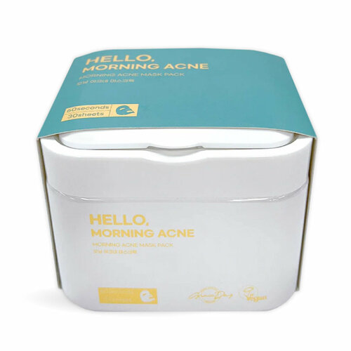 Восстанавливающие питательные маски для проблемной кожи Hello Morning Acne Mask Pack набор 30 шт