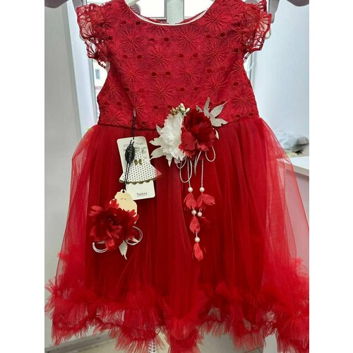 Платье eraykids, размер 4 года, красный