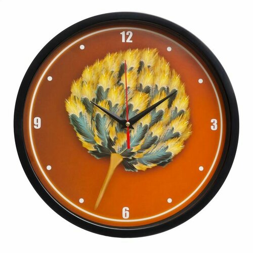 Часы настенные, форма круглая, плавный ход, d-30 см, цвет коричневый