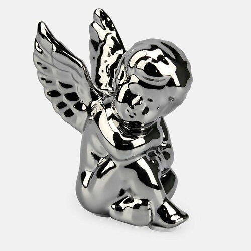 Статуэтка керамическая "Серебрянный ангелочек"