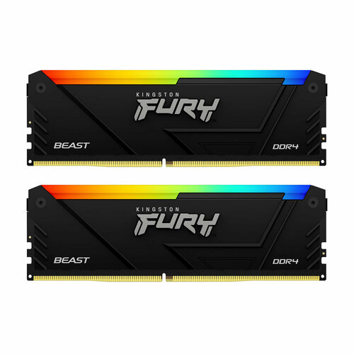 Оперативная память DIMM KINGSTON FURY Beast Black RGB XMP 32GB (16GB x2) DDR4-3600 (KF436C18BB2AK2/32)