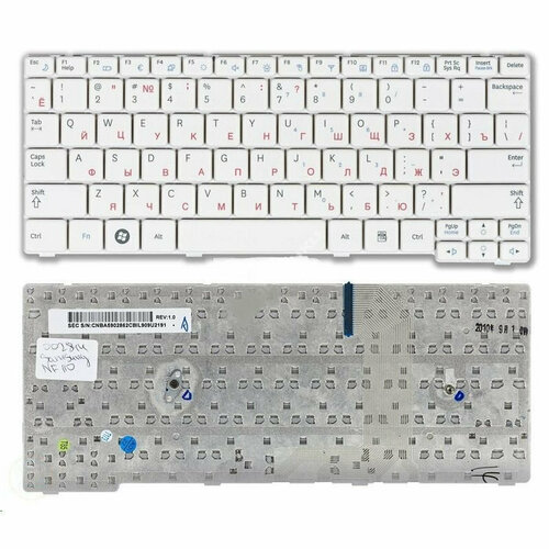 Клавиатура для ноутбука Samsung NF110, NP-NF110 (A5902862CBIL, BA59-02862C) белая