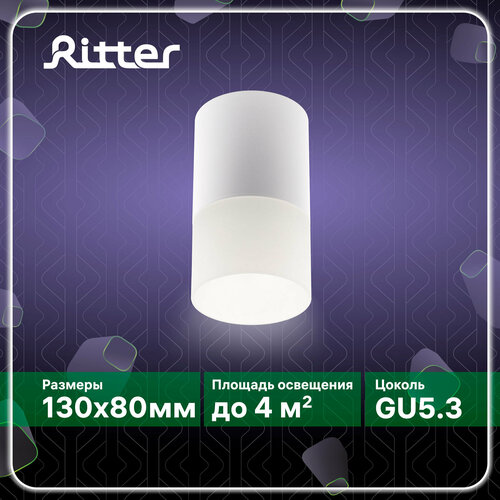 Потолочный светильник Ritter ESSEN 52061 0, GU5.3, кол-во ламп: 1 шт., цвет: белый