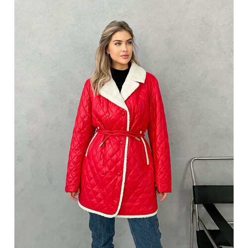 Куртка , размер 50(50-52), красный