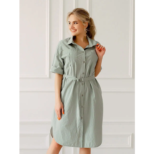 Платье  Текстильный Край, размер 58, зеленый