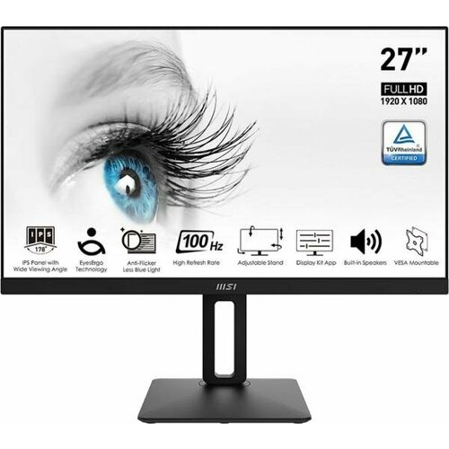 Монитор MSI 27 Pro MP271AP черный IPS LED 1ms 16:9 HDMI M/M матовая HAS Piv 300cd 178гр/178гр 1920x1080 100Hz VGA DP FHD 3.9кг