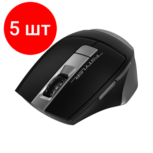 Комплект 5 штук, Мышь компьютерная A4Tech Fstyler FB35S серый/черный 2000dpi/WLS BT/Radio