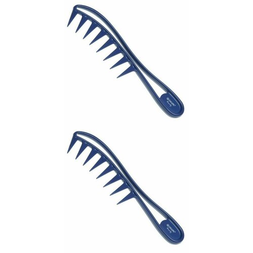 Dewal Beauty Гребень для волос с ручкой DBS-6841, синий, 20 см, 2 шт