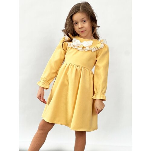 Платье Бушон, размер 122-128, желтый