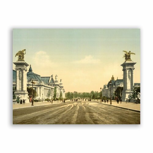 Постер, плакат на бумаге / Avenue Nicholas II, Paris, France / Размер 40 x 53 см