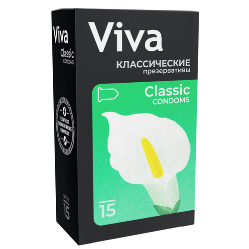 VIVA Презервативы Классические, 15 штук