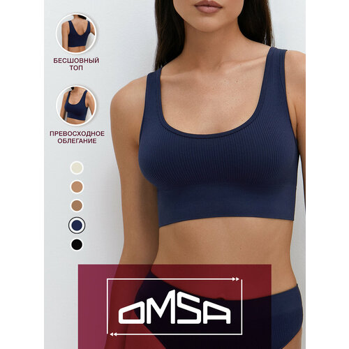 Топ Omsa, размер 48/50 (L/XL), синий