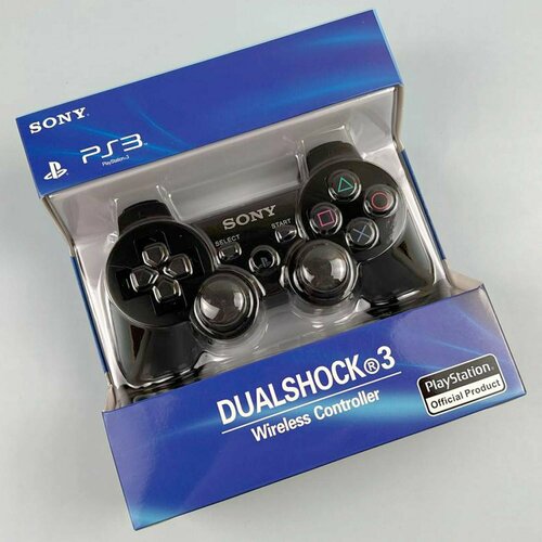 Беспроводной геймпад черный Dualshoсk 3 / Двойная вибрация / Джойстик PS3 bluetooth контроллер