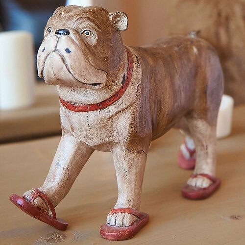 Декоративная статуэтка "Собака в шлёпанцах" 24 см