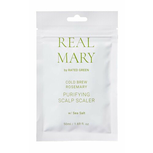 Очищающая и отшелушивающая маска для кожи головы с соком розмарина Rated Green Real Mary Cold Brewed Rosemary Purifying Scalp Scaler