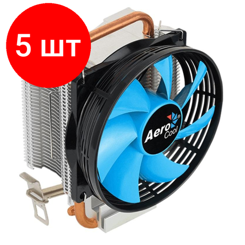 Комплект 5 штук, Кулер Aerocool Verkho 1-3P Soc-FM2+/AM2+/3+/4/1150/51/55/3-pin 100W Ret