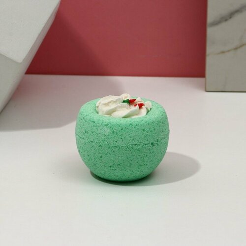 Бомбочка для ванны с твёрдой пеной и кондитерской посыпкой, цвет зелёный (комплект из 8 шт)